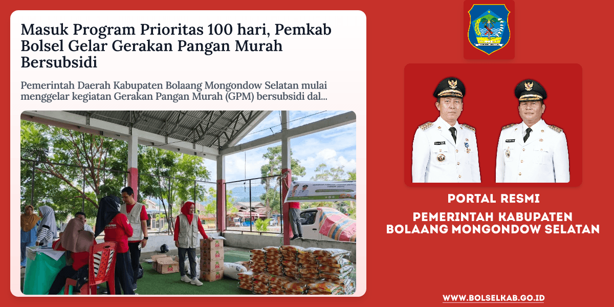 Masuk Program Prioritas 100 hari, Pemkab Bolsel Gelar Gerakan Pangan Murah Bersubsidi
