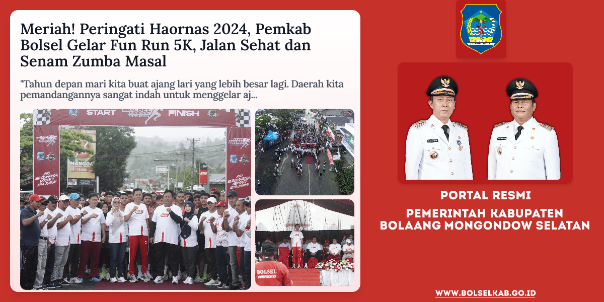 Meriah! Peringati Haornas 2024, Pemkab Bolsel Gelar Fun Run 5K, Jalan ...