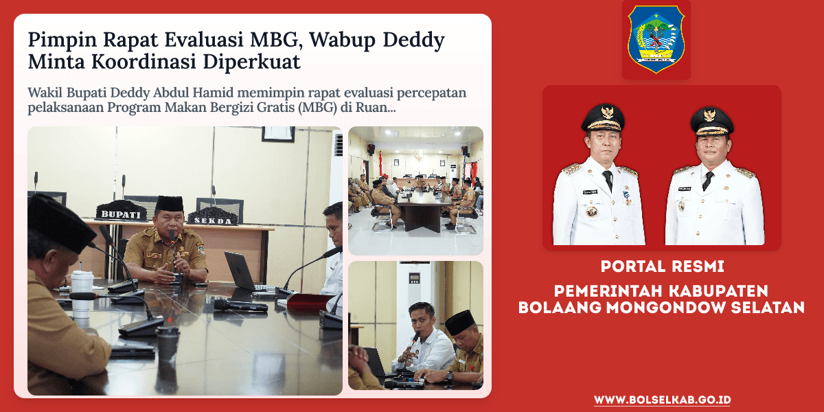 Pimpin Rapat Evaluasi MBG, Wabup Deddy Minta Koordinasi Diperkuat